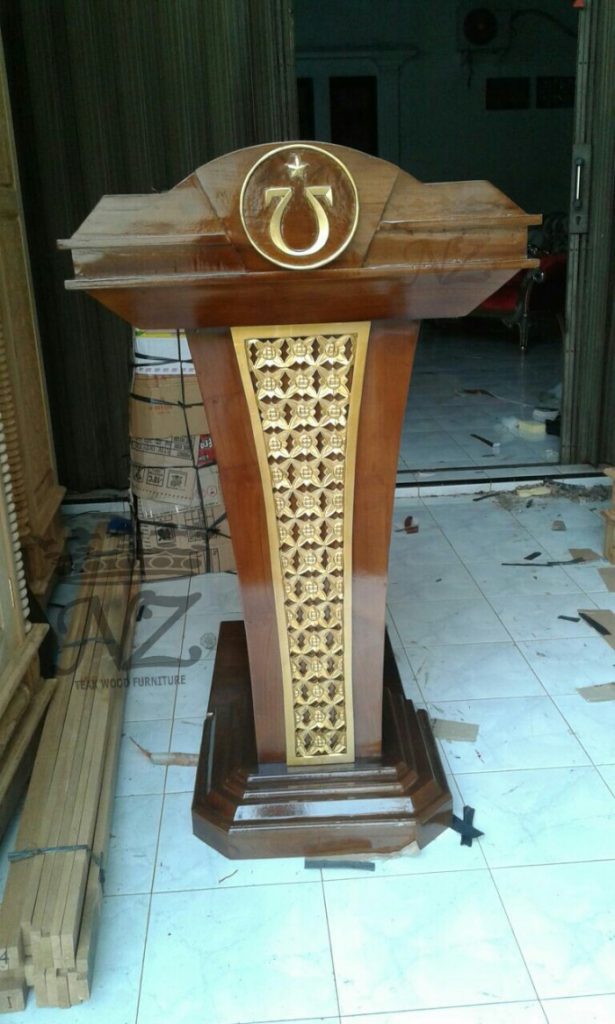 70+ Model dan Motif Mimbar Masjid Minimalis Dan Podium Jati Kubah ...